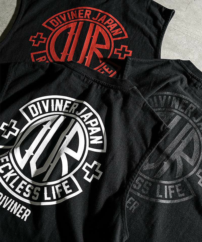 Clique Logo Nosleeve(ブラック/レッド) トップス｜【公式】DIVINER（ディバイナー）